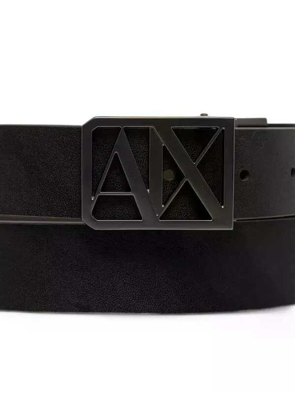 Armani Exchange Logo-buckle Reversible Belt - Brown