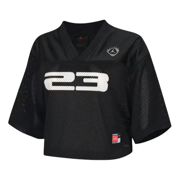 JORDAN Brooklyn Short Sleeve Jersey Top - Black