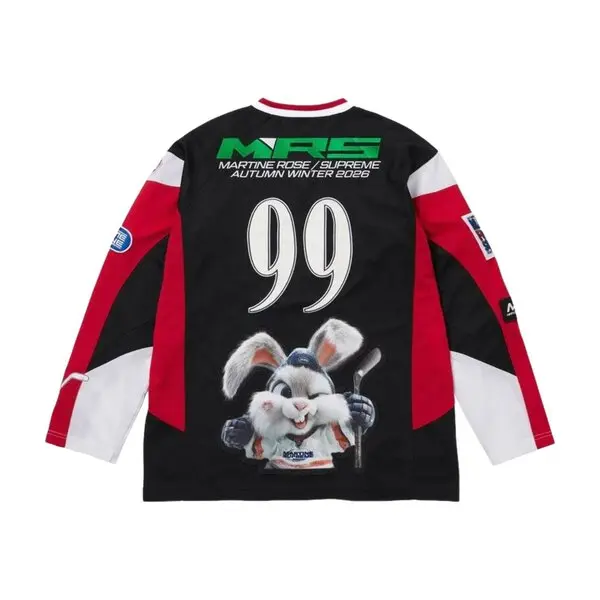 Supreme Fw26 X Martine Rose Hockey Jersey - Black