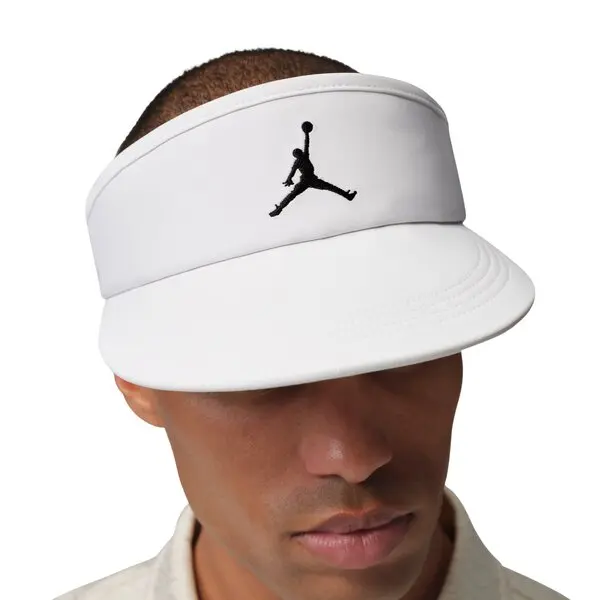 JORDAN Ace Dri-fit Golf Visor 'white Black