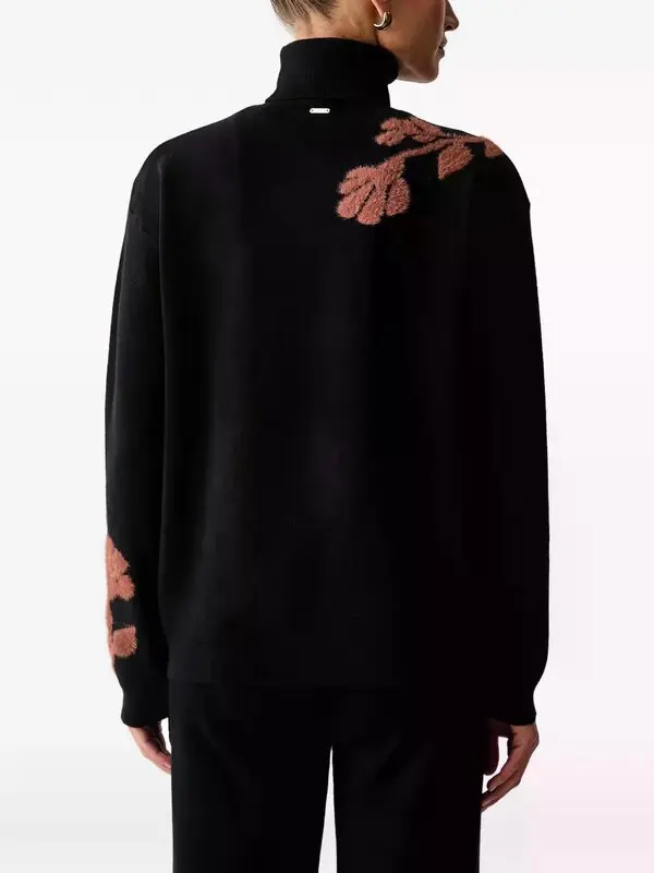 FRACOMINA Floral-intarsia Roll-neck Sweater