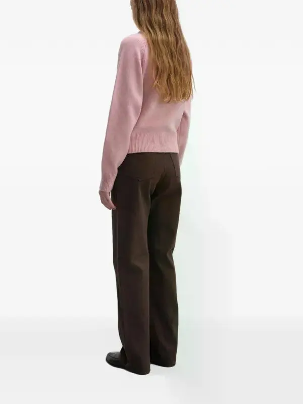 DUNST Ribbed V-neck Sweater