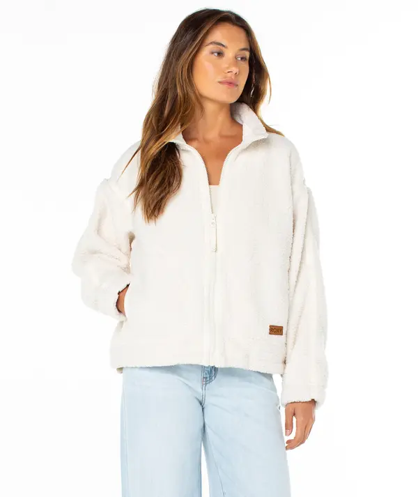 Roxy Wurlie Fleece Jacket - Parchment