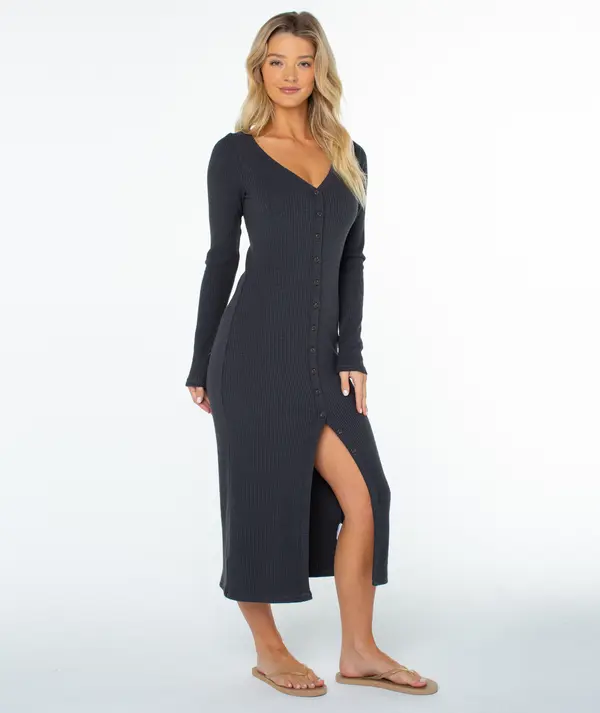 Roxy Terrace Dress - Phantom Solid