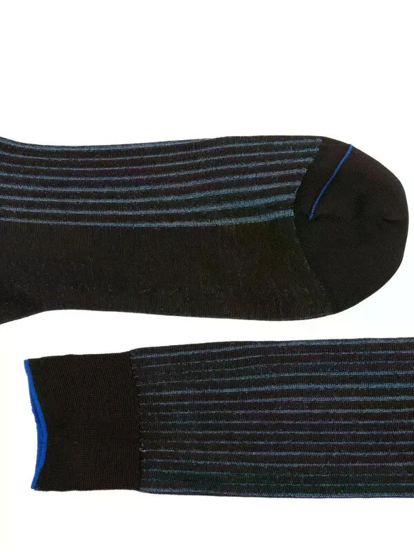 ANT45 Menfi Long Ribbed Vertical-stripe Socks