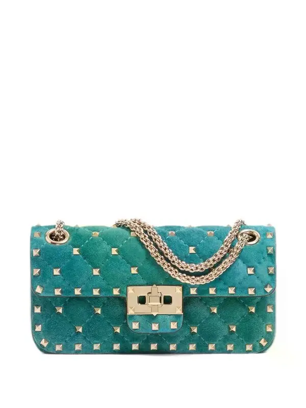 Valentino Garavani Rockstud Spike Small Shoulder Bag In Suede