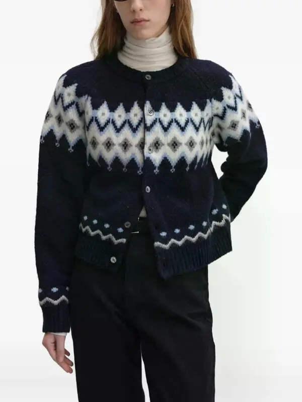 DUNST Fair Isle Jacquard Cardigan