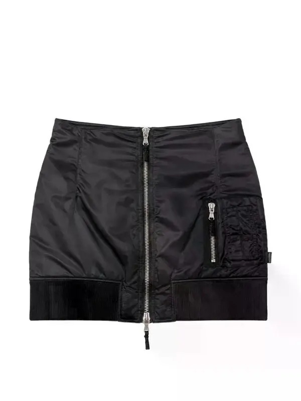 JEAN PAUL GAULTIER Embroidered Zip-up Skirt - Black