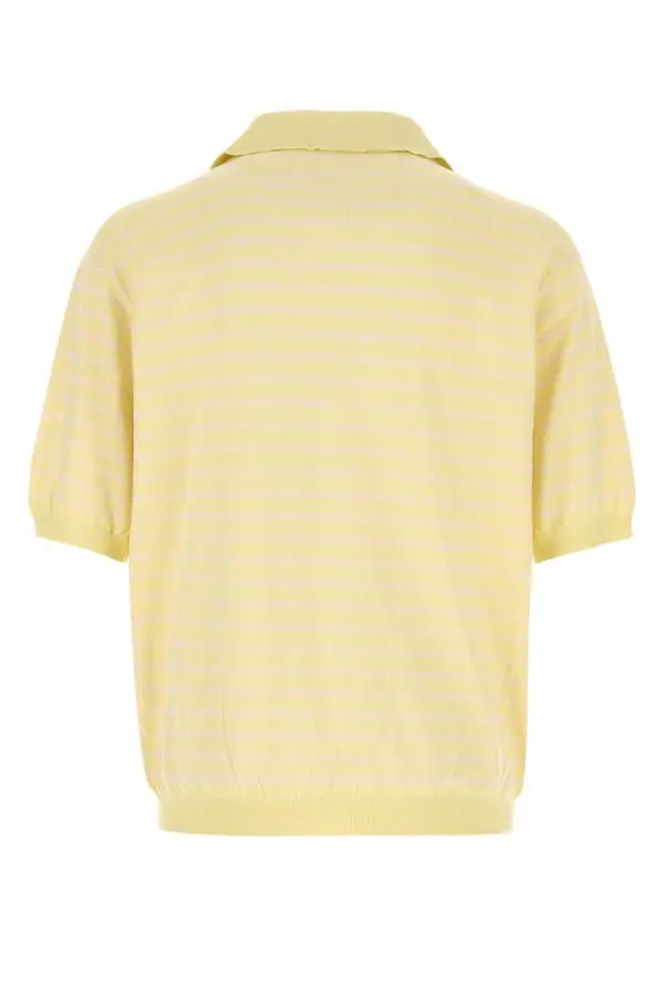Auralee Embroidered Knit Polo Shirt