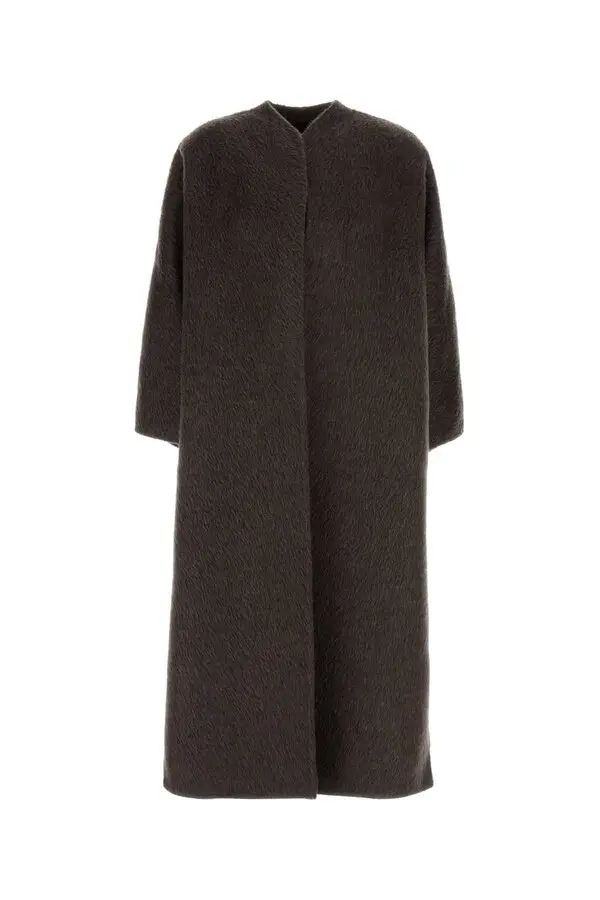 Max Mara Dark Camel Blend Febo Coat - Grey