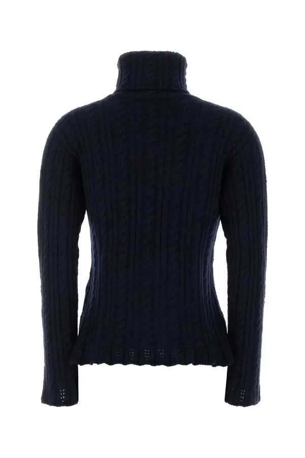 Moncler Navy Wool Blend Sweater