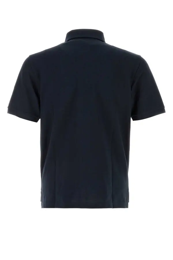 Saint Laurent Midnight Piquet Polo Shirt - Blue