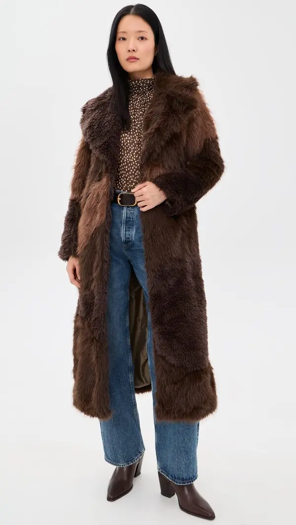 HOUSE OF SUNNY Hustle Faux Fur Coat