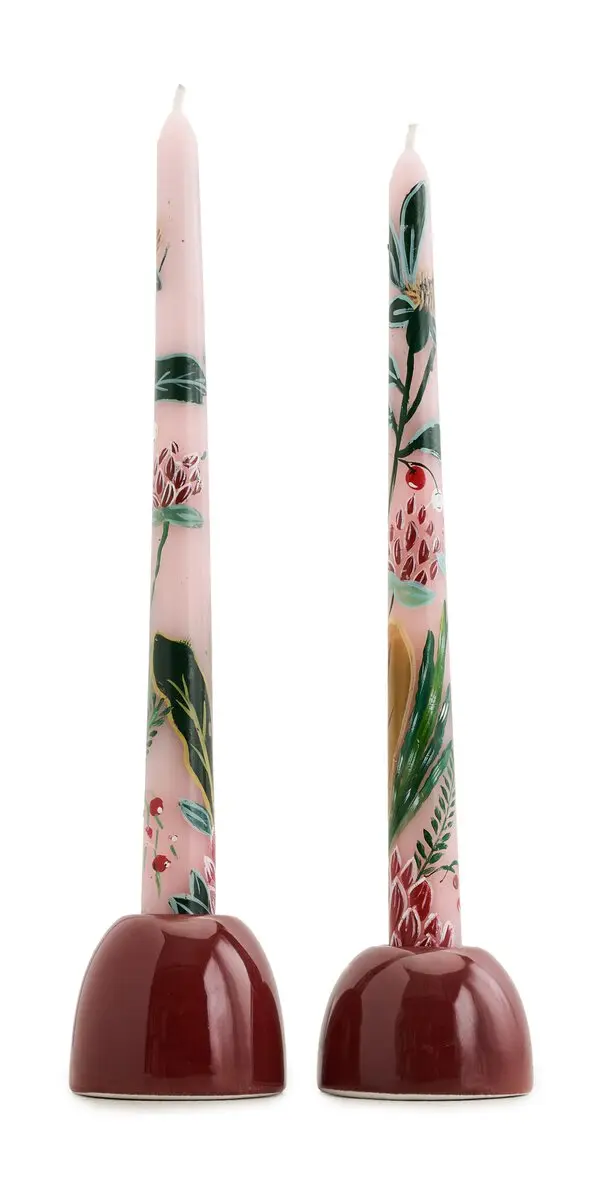 Farm Rio Pillar Candle Set - Red