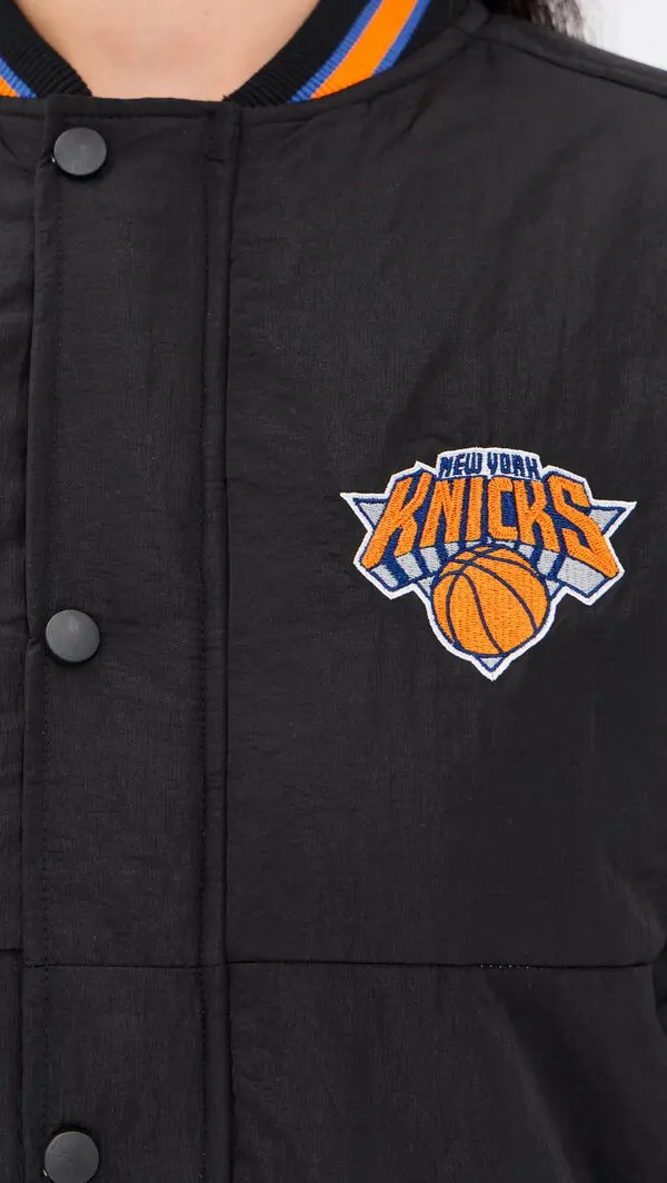 Terez Knicks Cropped Bomber Jacket