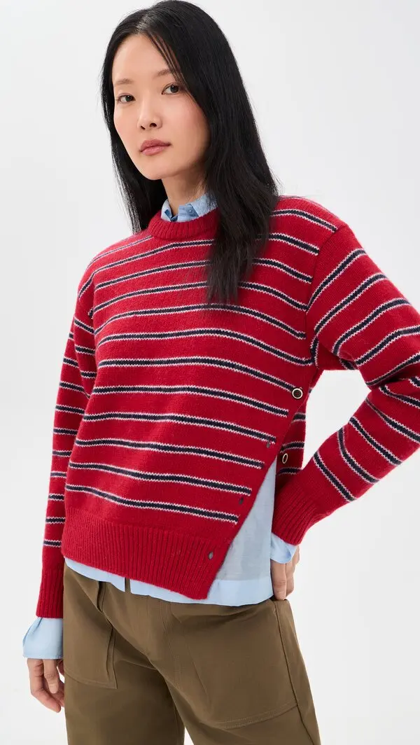 DUNST Striped Chunky Sweater