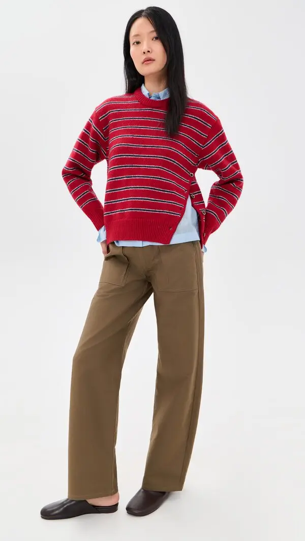 DUNST Striped Chunky Sweater
