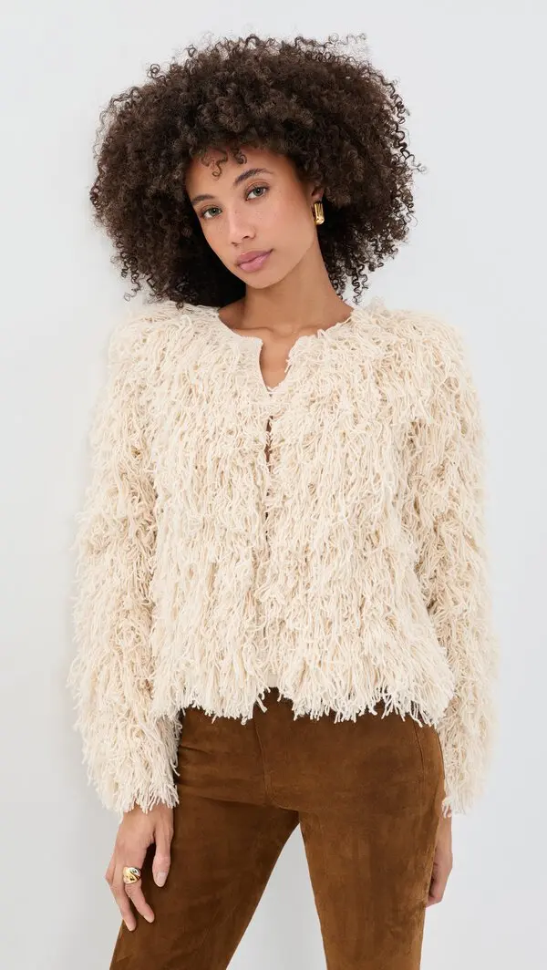 FRAME The Fringe Sweater Jacket