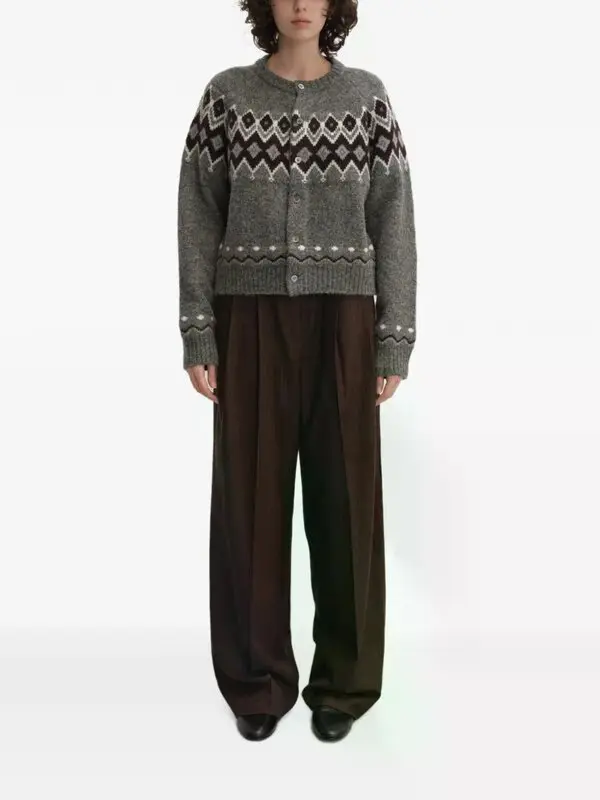 DUNST Fair Isle Jacquard Cardigan