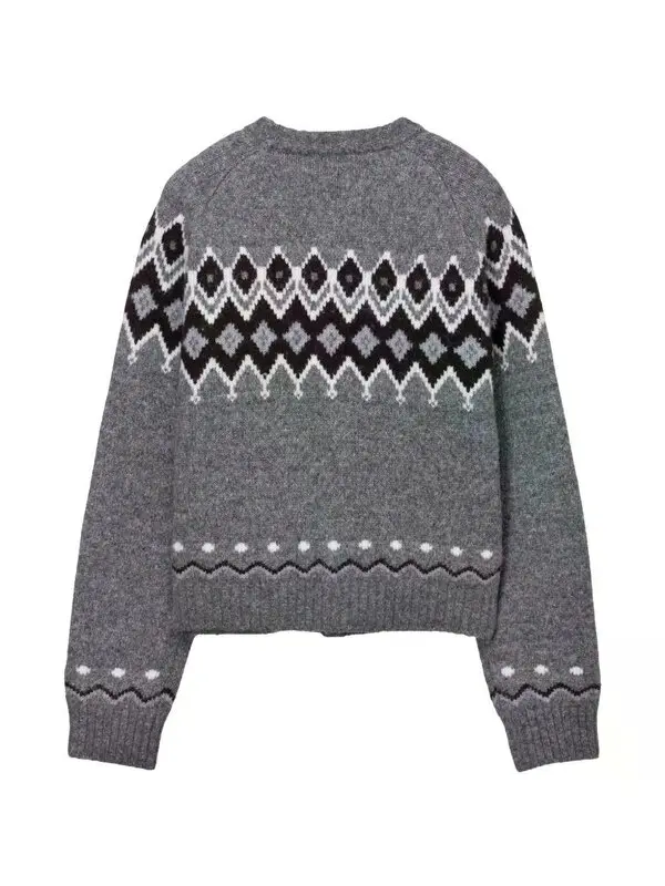 DUNST Fair Isle Jacquard Cardigan