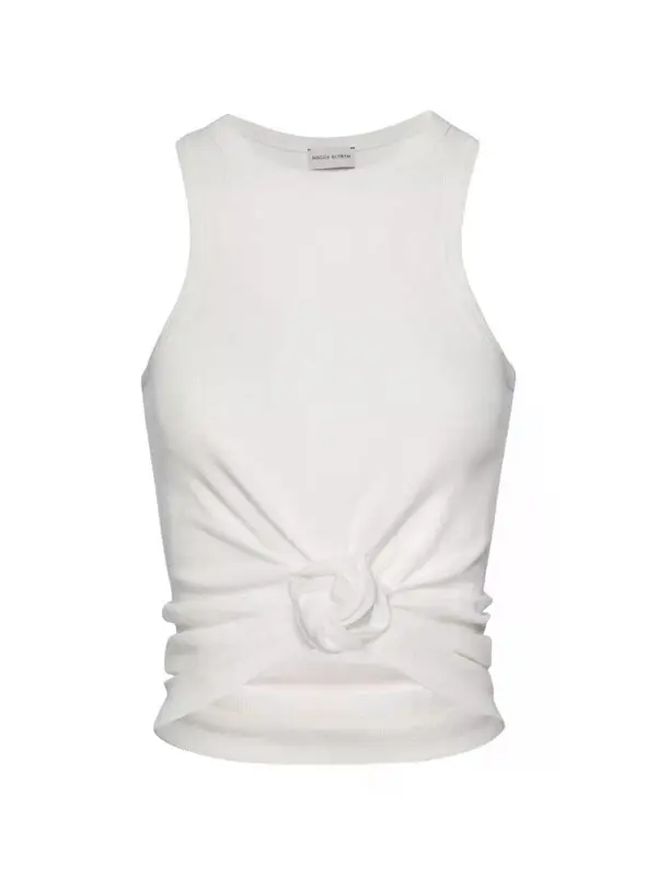 Magda Butrym Knot-detail Fine-ribbed Tank Top