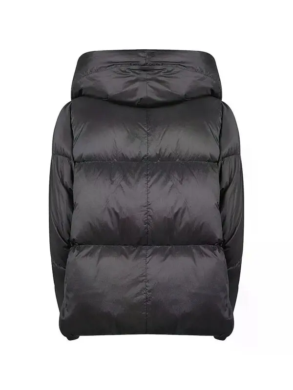 Add Quilted Hooded Jacket - Black