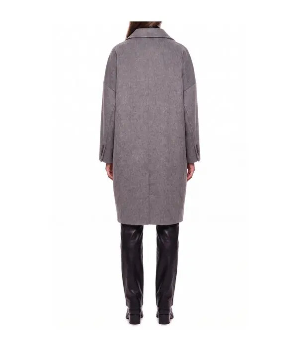 Brunello Cucinelli Double-breasted Drop-shoulder Cashmere Coat