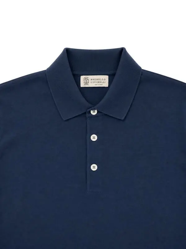 Brunello Cucinelli Long-sleeved Knitted Polo Shirt