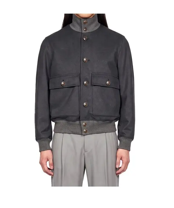 Brunello Cucinelli Button-up Bomber Jacket