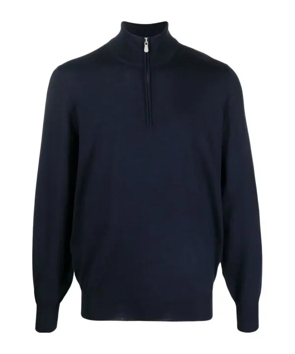 Brunello Cucinelli Half-zip Sweater - Blue