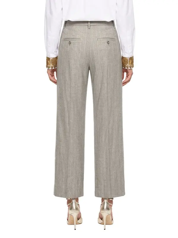 Brunello Cucinelli Pinstripe-pattern Pleated Trousers