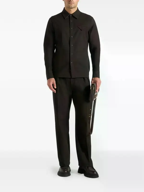 Manière De Voir Pierre Twin Pleat Tailored Trousers Dark Brown