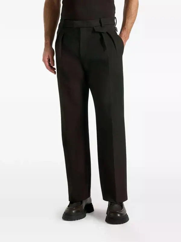 Manière De Voir Pierre Twin Pleat Tailored Trousers Dark Brown