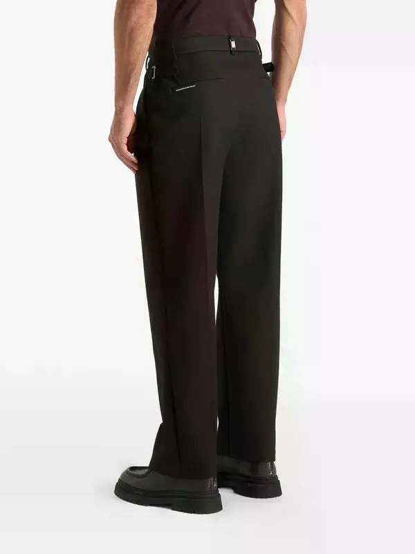 Manière De Voir Pierre Twin Pleat Tailored Trousers Dark Brown