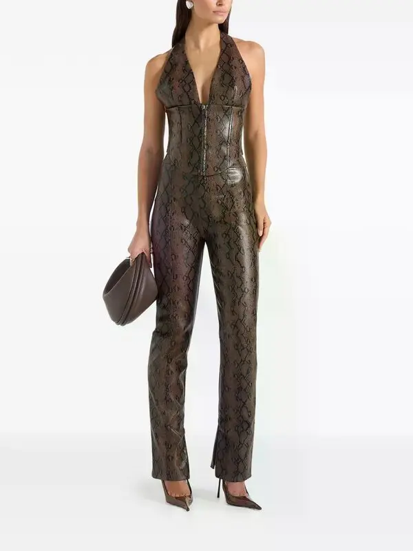 Manière De Voir Lucia Python Straight Leg Trousers