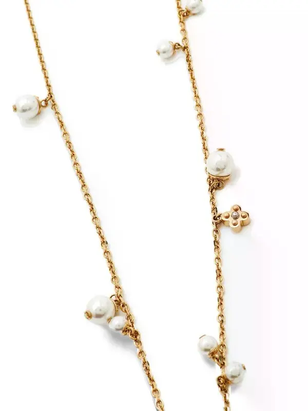 LOUIS VUITTON Faux-pearl Two-tone Necklace