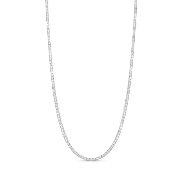 SHYMI Two Mm Classic Tennis Necklace - Silver