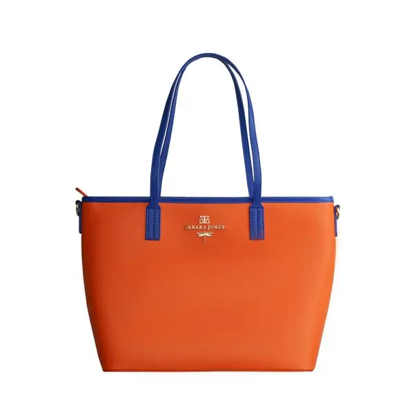 JANARA JONES Tote Bag With Blue Handles