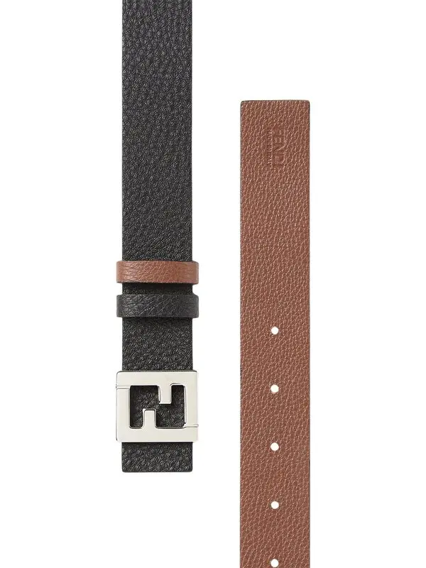 Fendi Leather 30 Mm Reversible Ff Belt