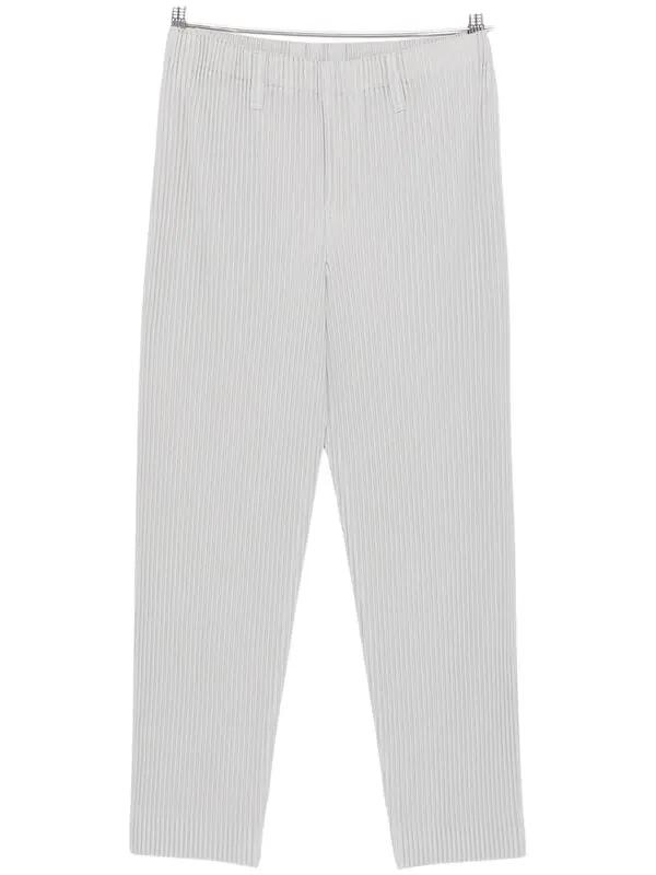 Issey Miyake Plissé-effect Cropped Trousers Homme Pli - Grey