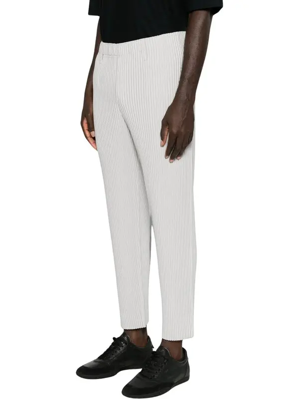 Issey Miyake Plissé-effect Cropped Trousers Homme Pli