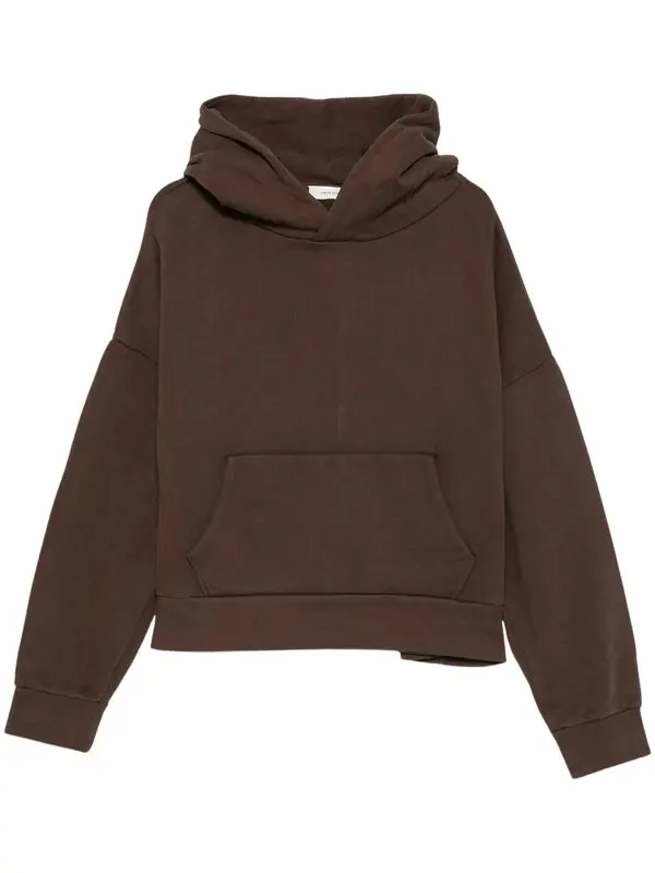 ENTIRE STUDIOS Dropped-shoulder Kangaroo-pocket Hoodie - Brown
