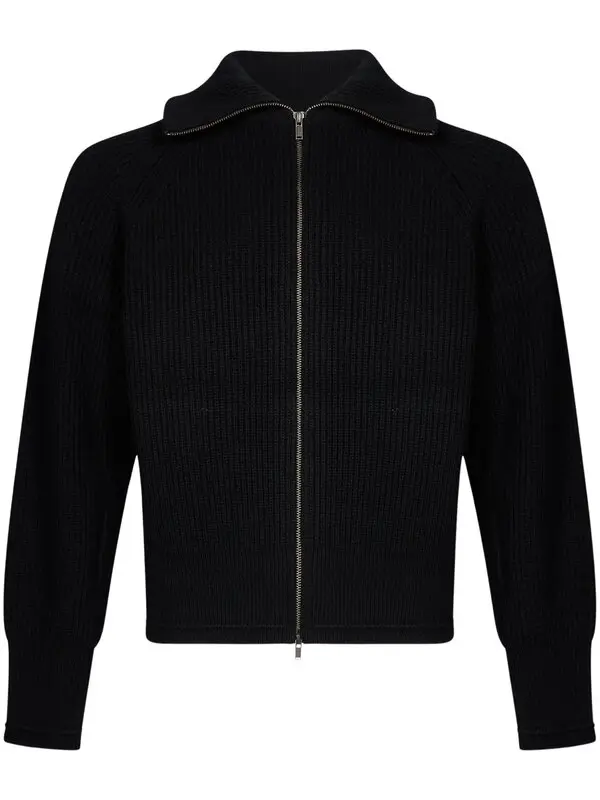ENTIRE STUDIOS Ribbed-knit Raglan-sleeve Cardigan
