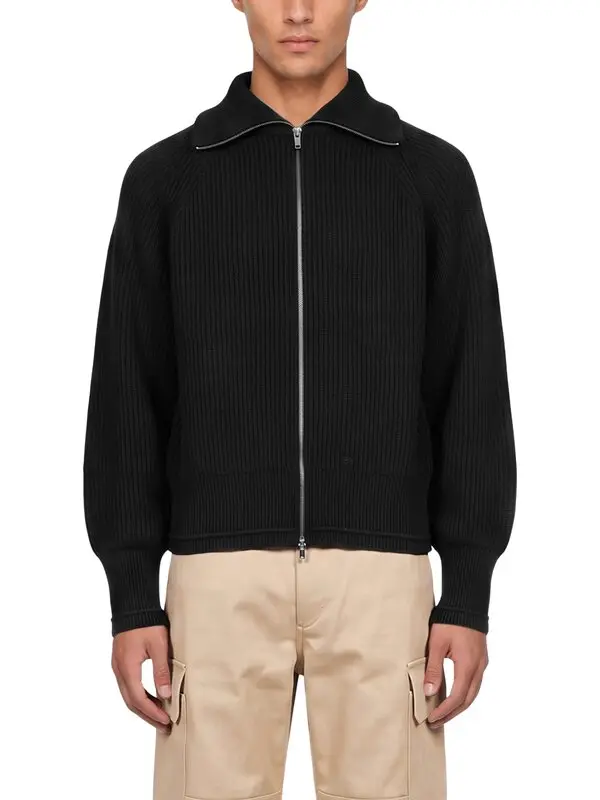 ENTIRE STUDIOS Ribbed-knit Raglan-sleeve Cardigan