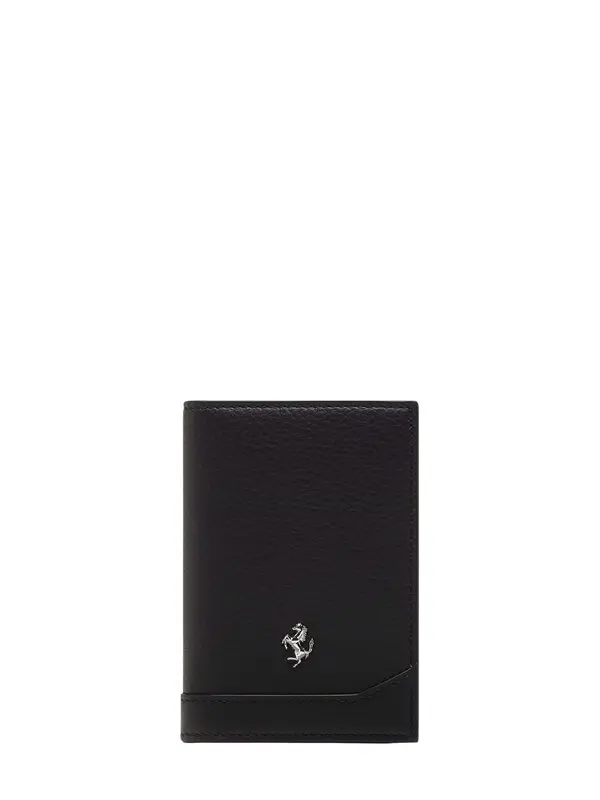 FERRARI Gt Soft Card Holder In Granata Leather