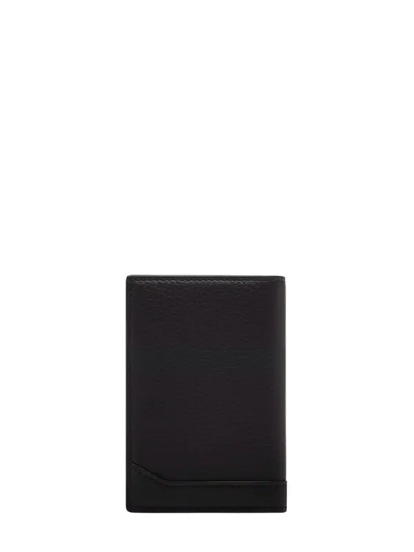 FERRARI Gt Soft Card Holder In Granata Leather