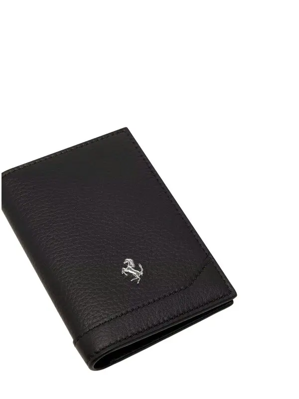 FERRARI Gt Soft Card Holder In Granata Leather