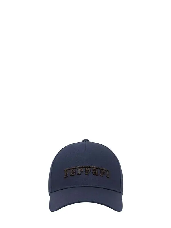FERRARI Cotton Twill Baseball Cap With Embroidered Logo