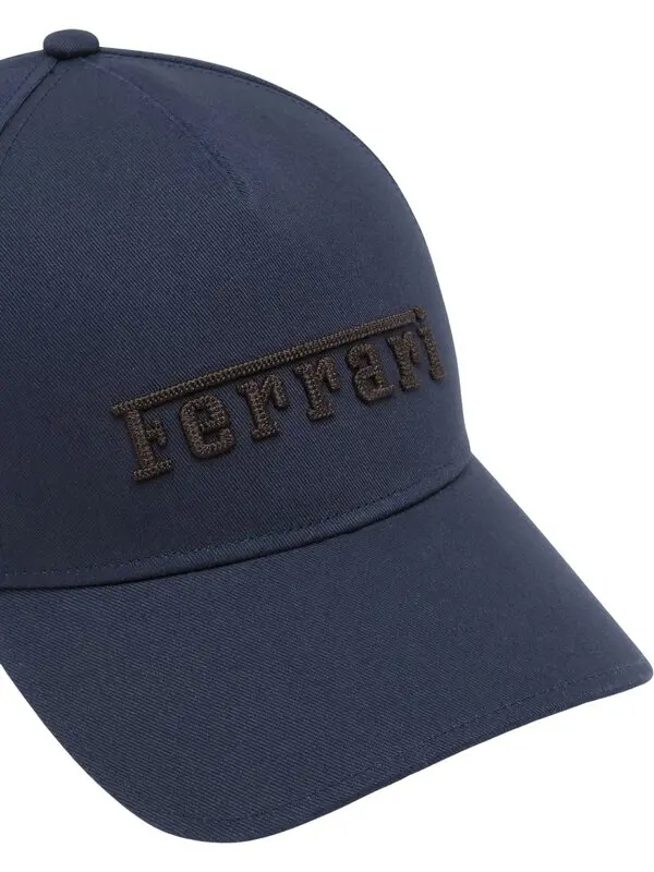 FERRARI Cotton Twill Baseball Cap With Embroidered Logo