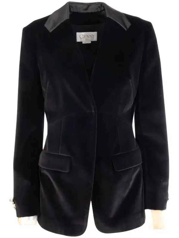 GENNY Crystal-embellished Velvet Jacket